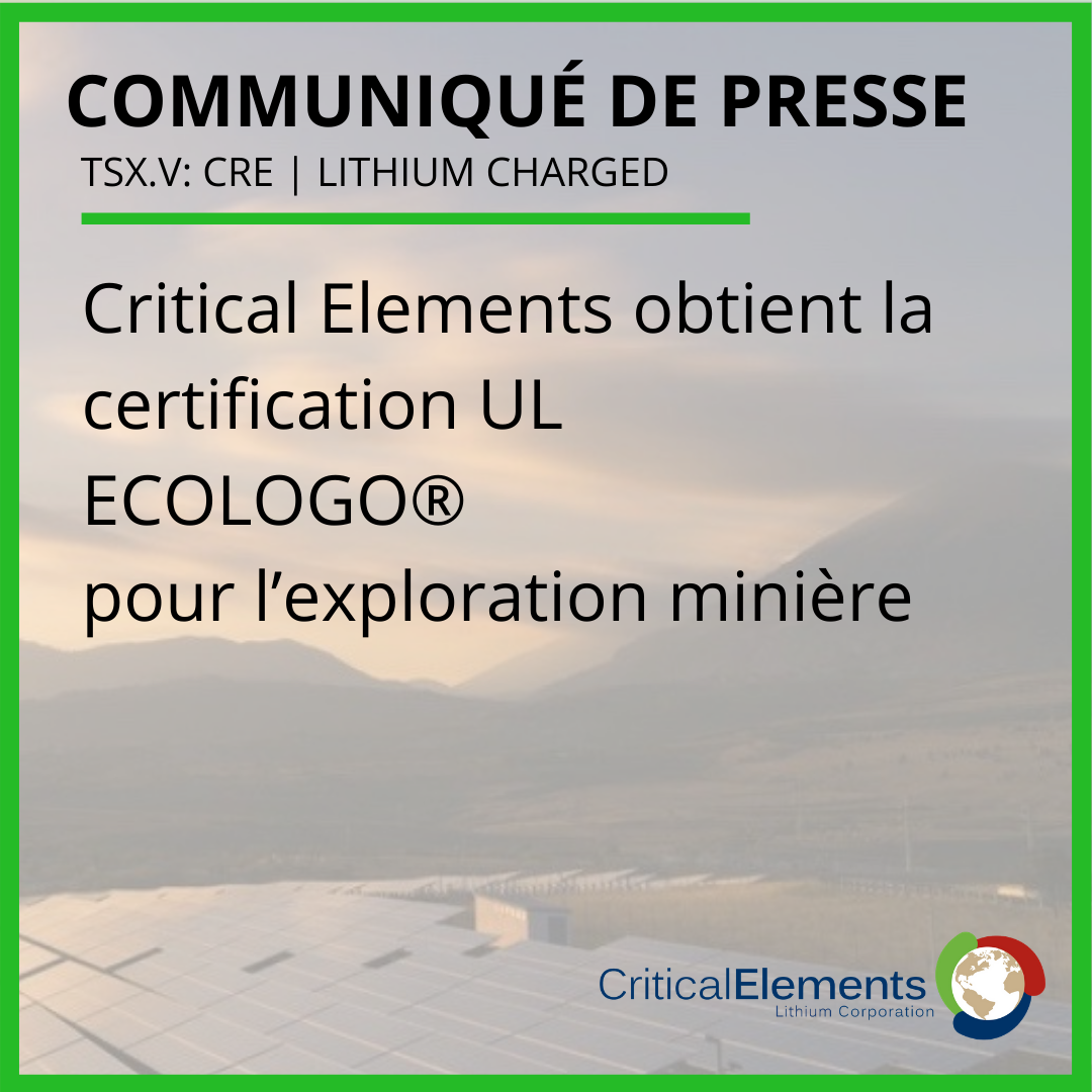 Certification UL ECOLOGO® pour l’exploration minière